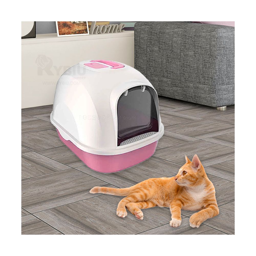 Sanitario de Gato de Arena Color Rosado - Promart
