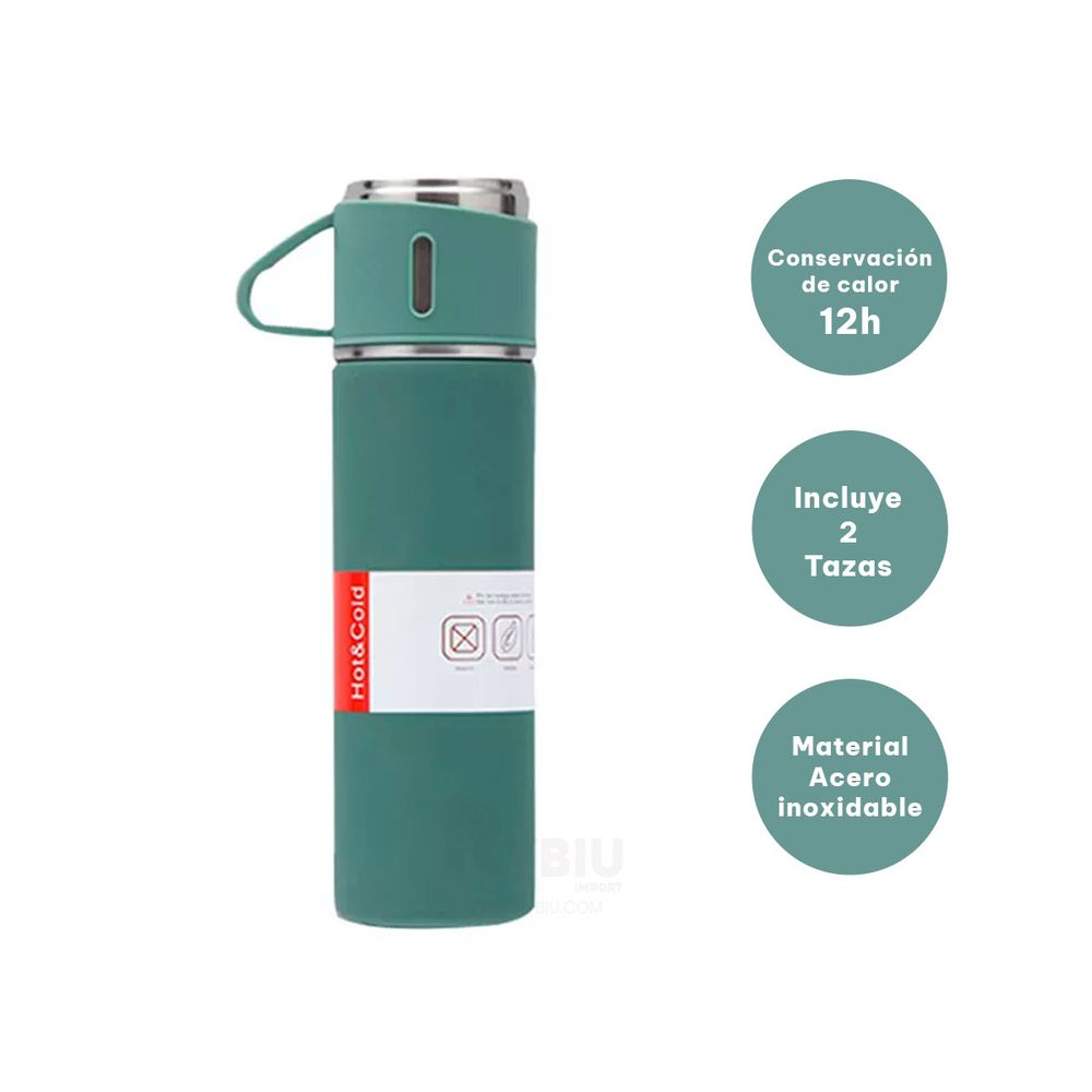 Termo para Bebidas Calientes Color Verde de 500 ml - Promart