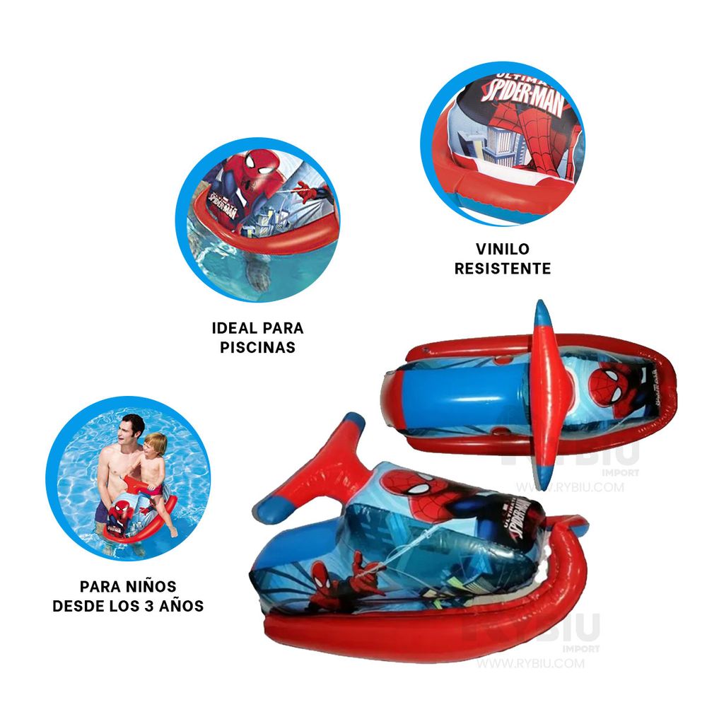 Moto Flotador Inflable Infantil - Spiderman - Promart