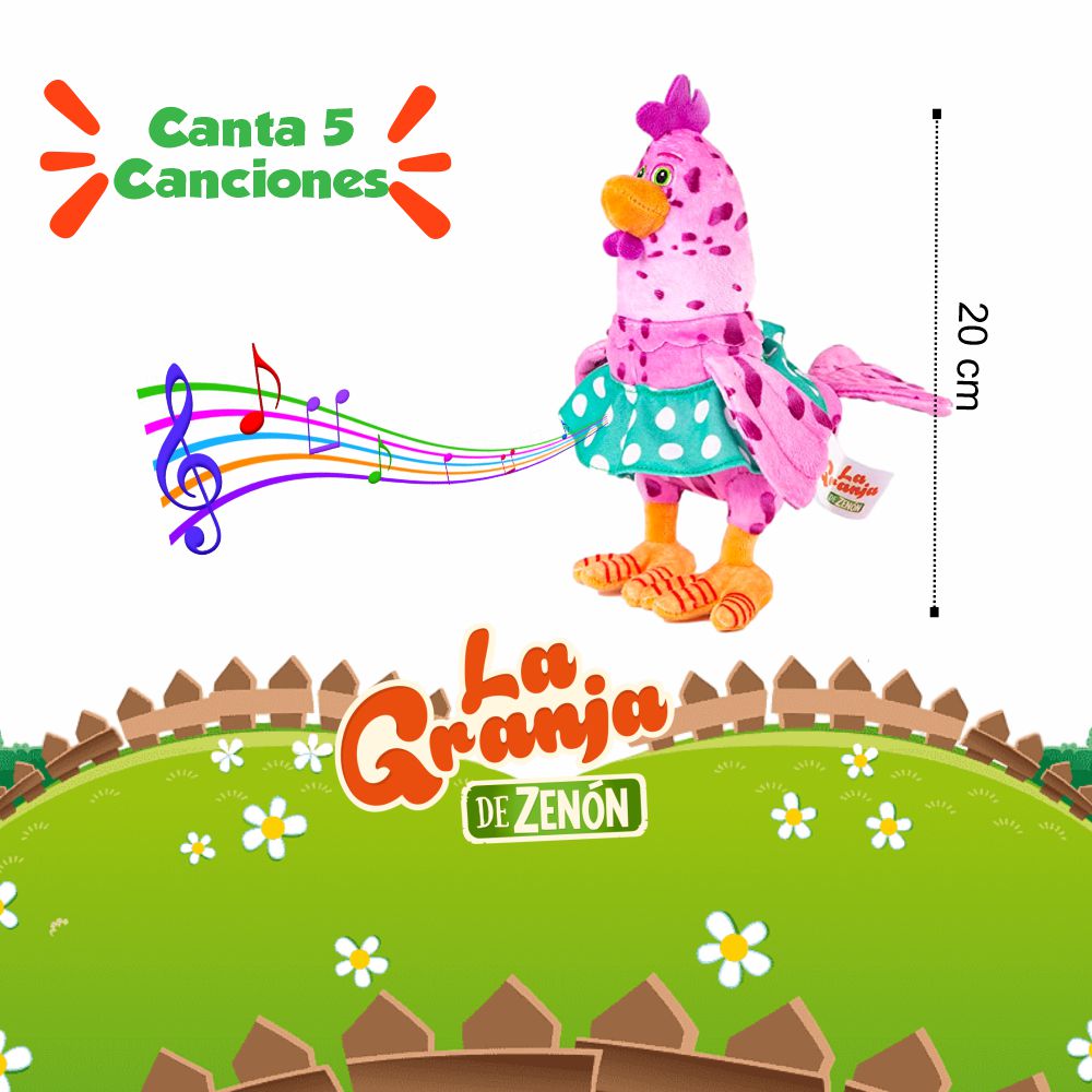 Mini Peluche Bataraza Musical Importado de la Granja de Zenón - Promart
