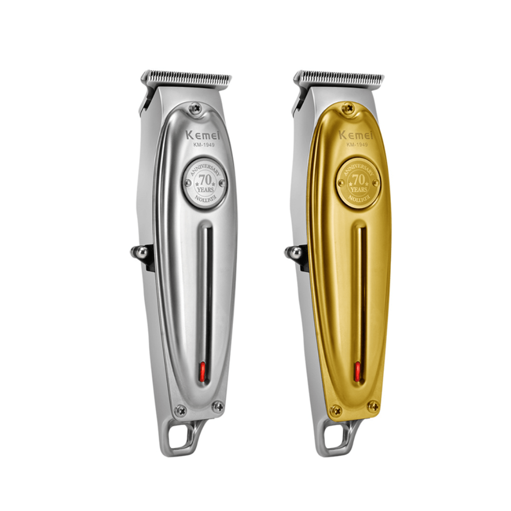 Maquina Patillera Kemei 70 YEARS KM-1949 - Dorado - Promart