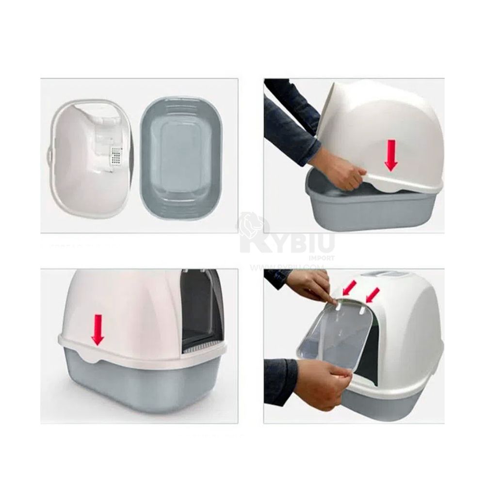 Baño Arenero para Gato Color Plomo - Promart