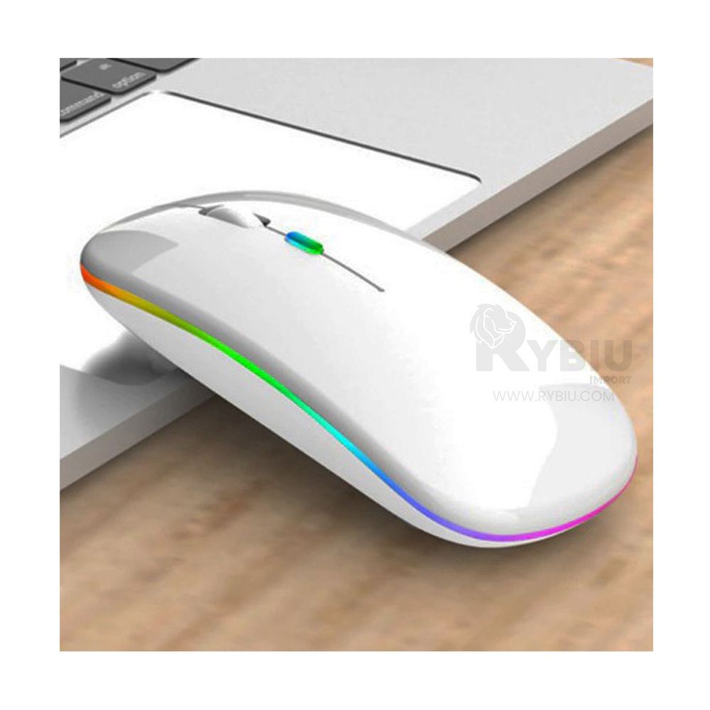 Weibo Mouse Blanco Delgado con Luces RGB - Promart