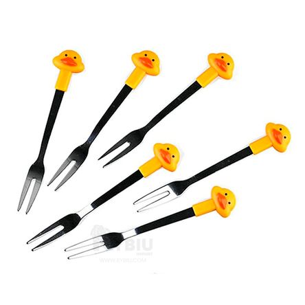 Conjunto de Mini Tenedores con Diseño Pato Amarillo - Promart