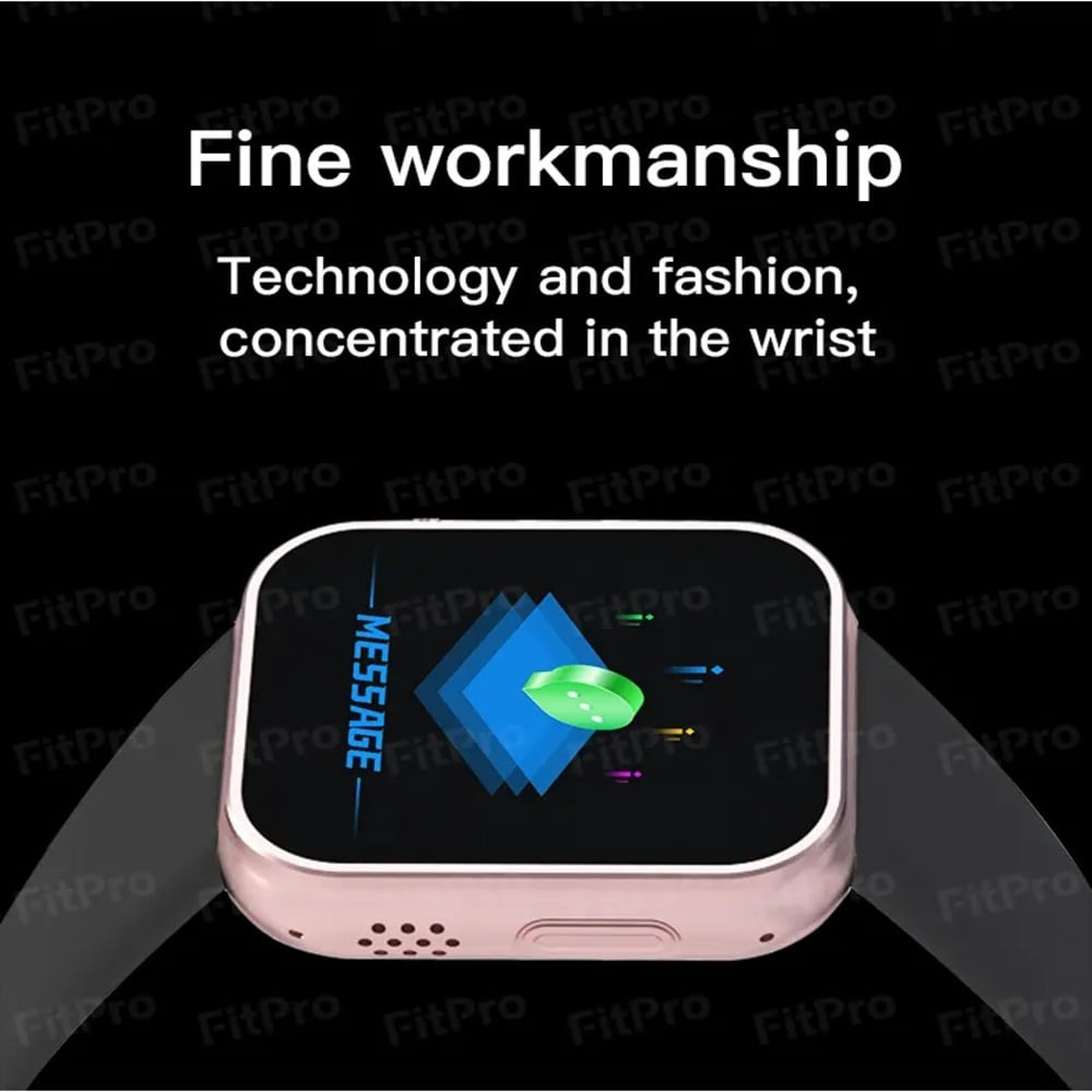 Smartwatch Bluetooth D20 Ultra Rosado y Audifono I13 Pro Negro - Promart