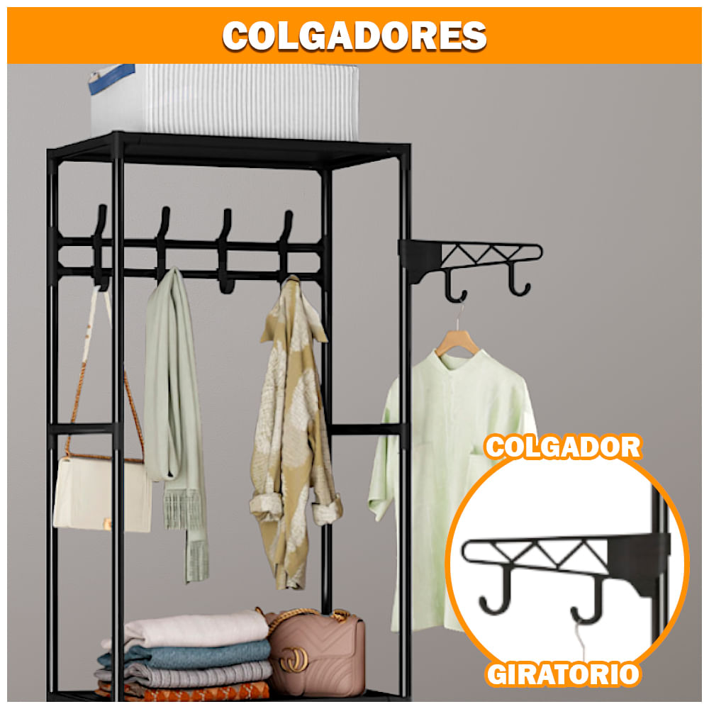 Perchero Estante Zapatero W39 NG Y Organizador de Carteras W76 RS - Promart