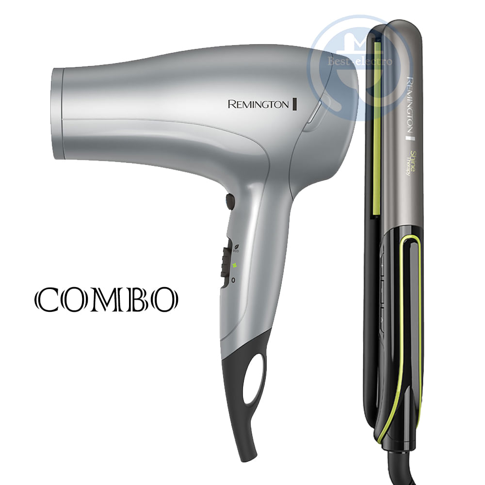 Combo Remington Alisadora Shine Therapy S12A y Secador D3019 Pro ...
