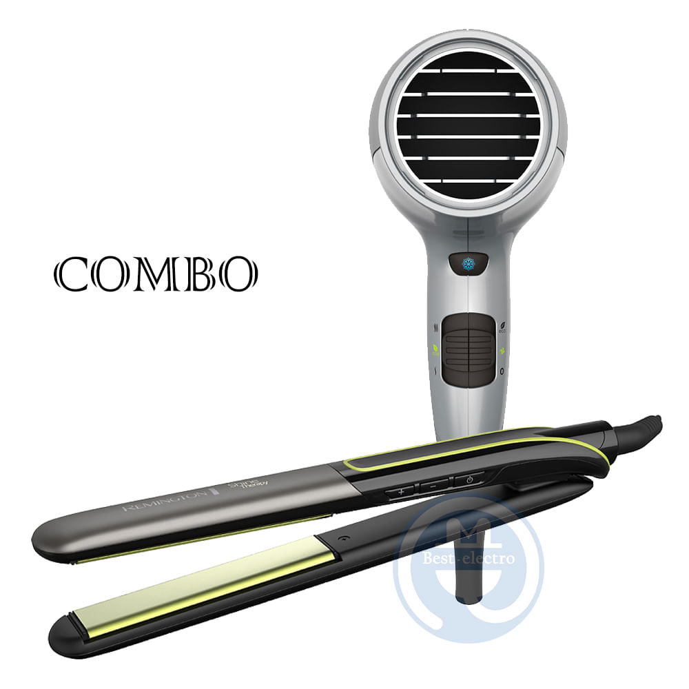 Combo Remington Alisadora Shine Therapy S12A y Secador D3019 Pro ...