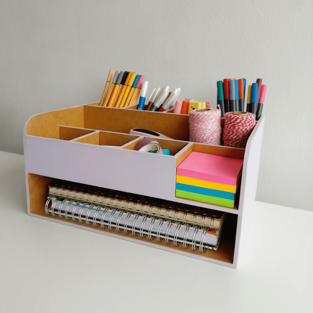 Organizador Artistas Lila Wooderful MDF Tamaño Oficio - Promart