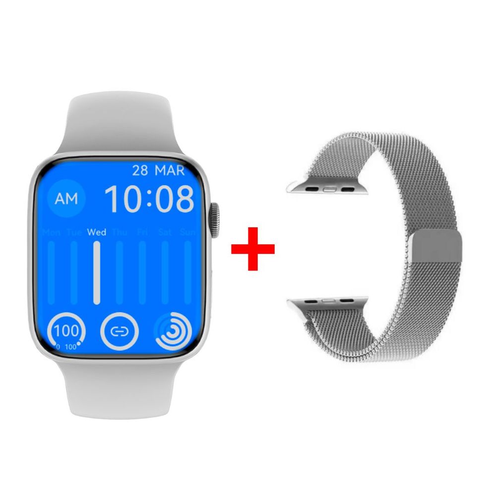 Combo Smart Watch DT8 Pro y Correa Milanese Loop Acero Inoxidable Color ...