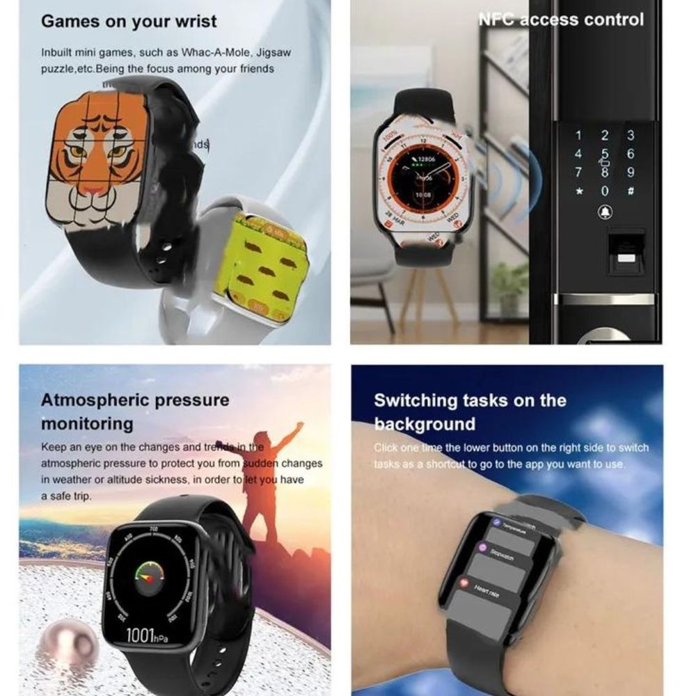 Combo Smart Watch DT8 Pro y Correa Milanese Loop Acero Inoxidable Color ...