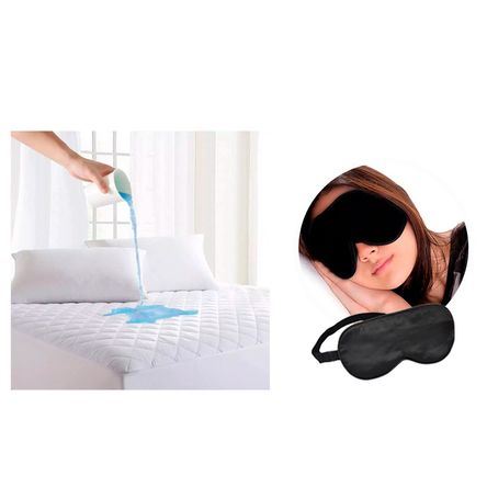 Protector de Colchón Impermeable Queen y Un Antifaz Relax de Regalo ...