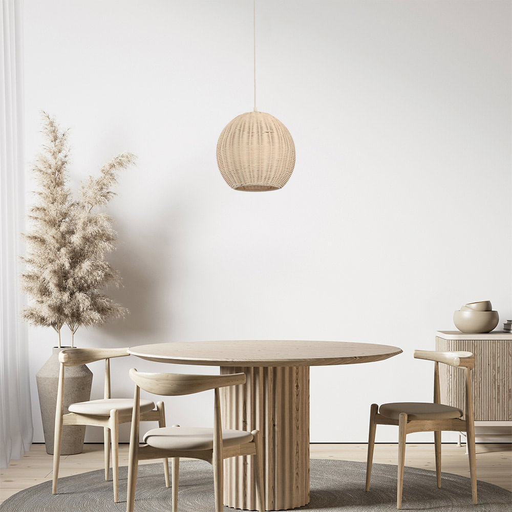 Lámpara Colgante 1 luz E27 40w Blanco Ikelite - Moderna - Promart