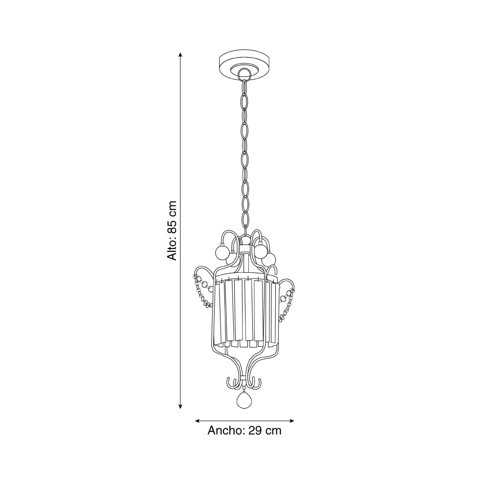 Lámpara Colgante 1 luz E27 60w Bronce Ikelite - Moderna - Promart