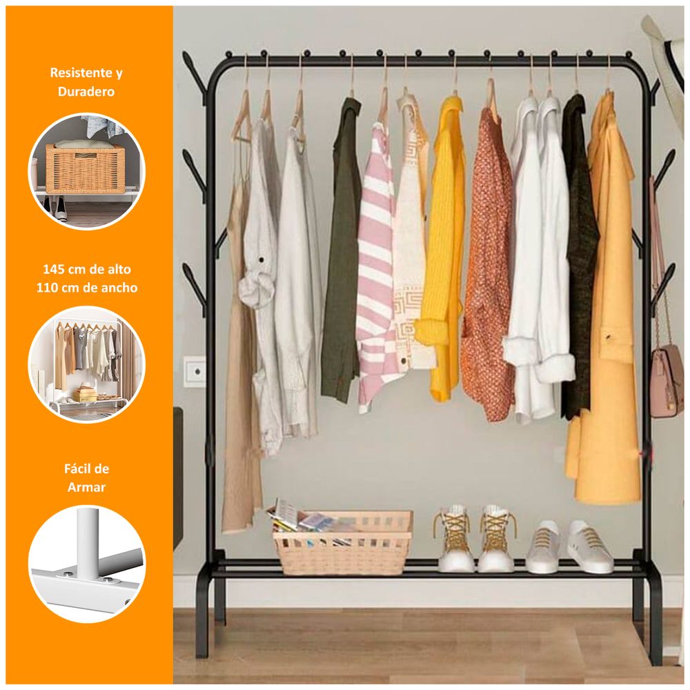 Perchero Organizador de Ropa con Base Negro - Promart