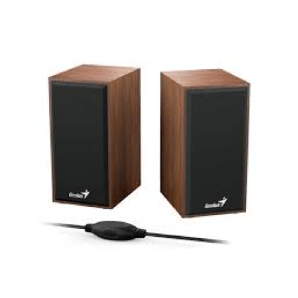 PARLANTE GENIUS STEREO SPEAKERS NEGRO / MARRON - Promart