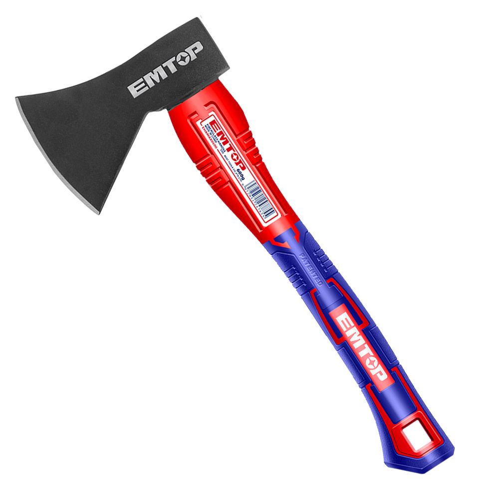 Hacha Emtop EHAMAX0600 de 600g con Mango de Fibra de Vidrio - Promart