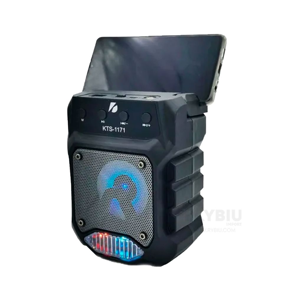 Moderno Parlante Negro Portatil con Bluetooth - Promart