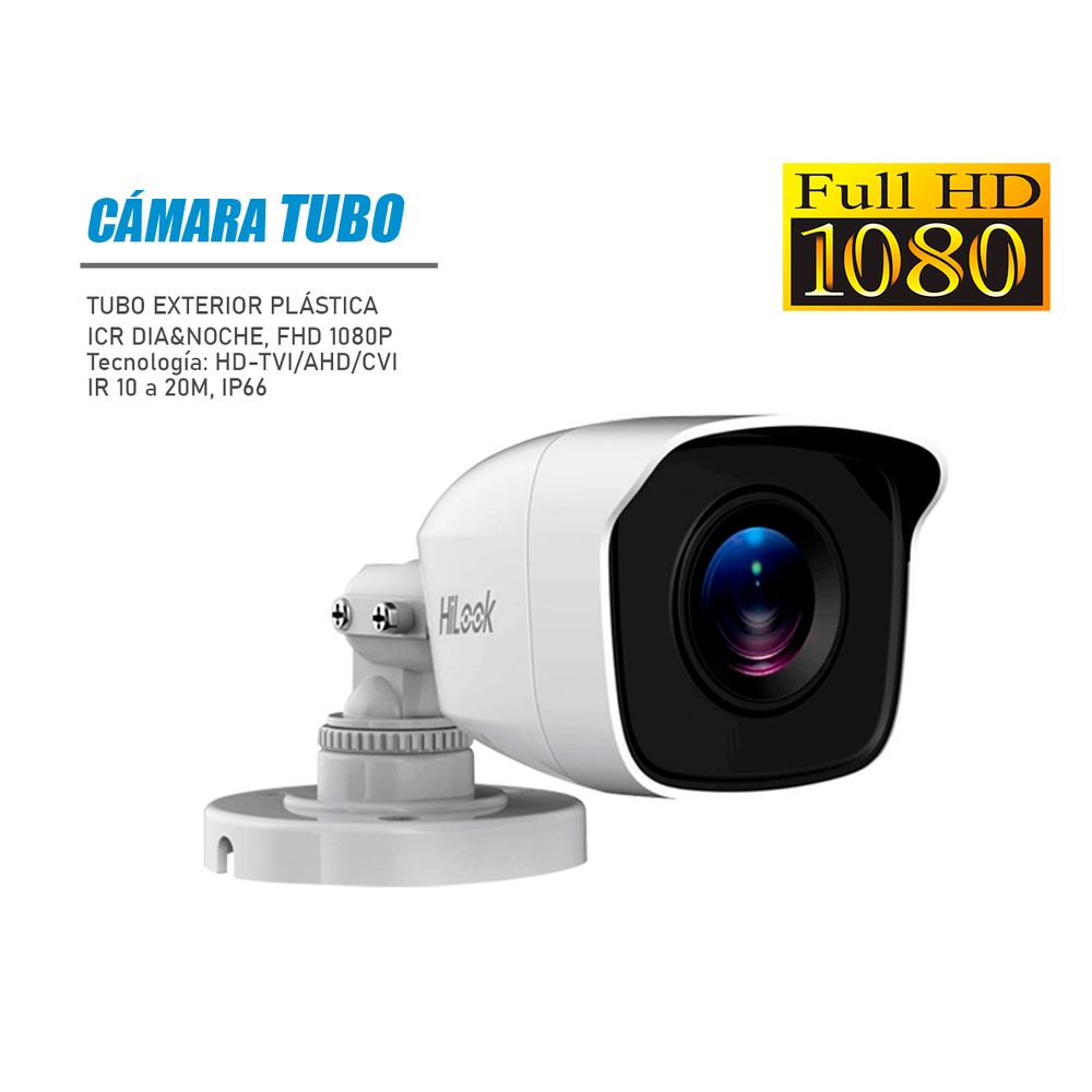 Cámaras Seguridad Hilook Kit 4 Exterior Full Hd Real 2mp Disco 1tb - Promart