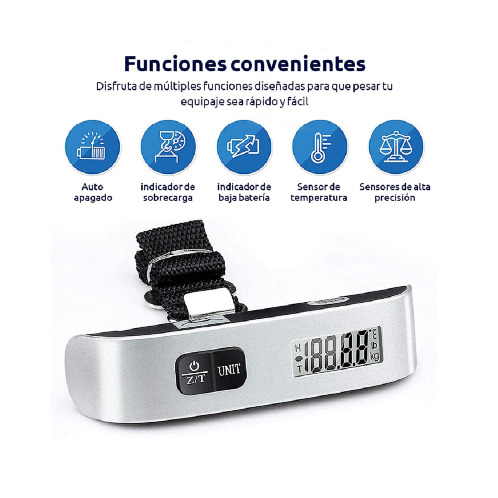 Balanza electrónica portátil digital de equipajes maleta para viajes ...