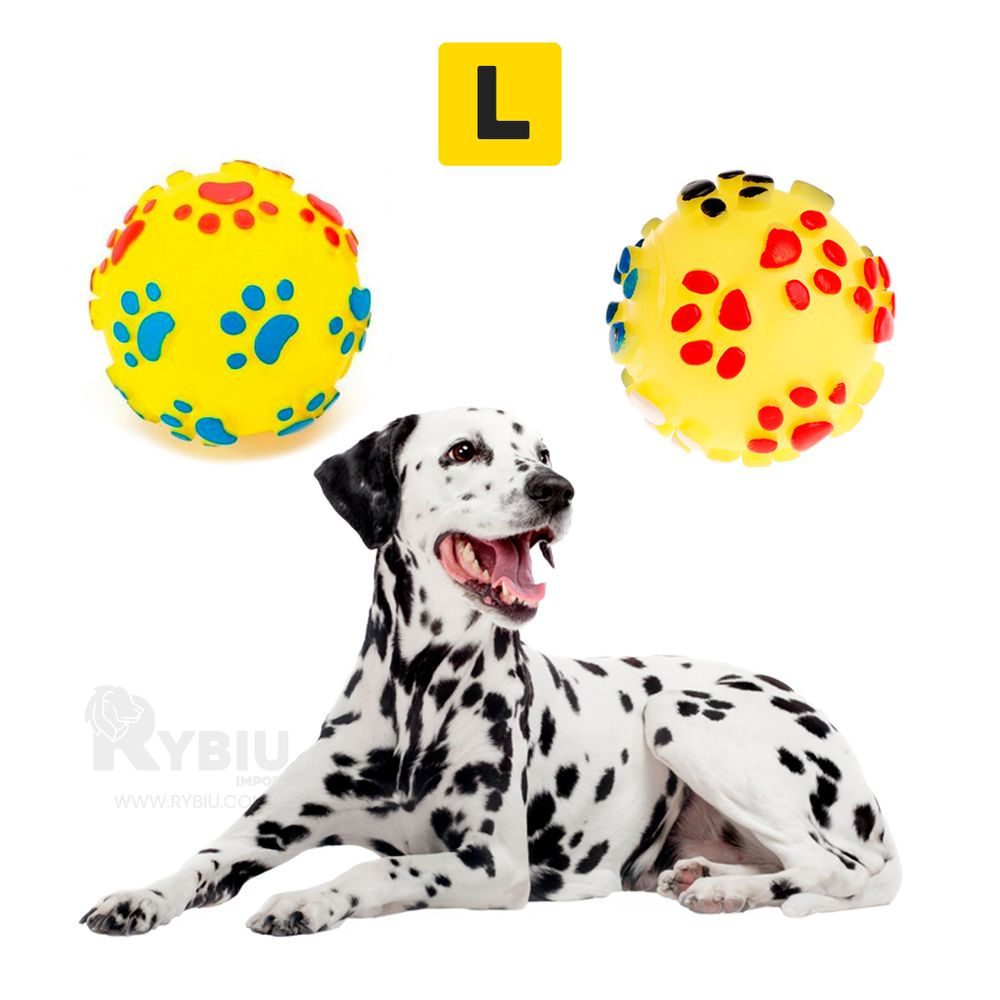 Divertida Pelota para Perro Talla L Color Amarillo - Promart