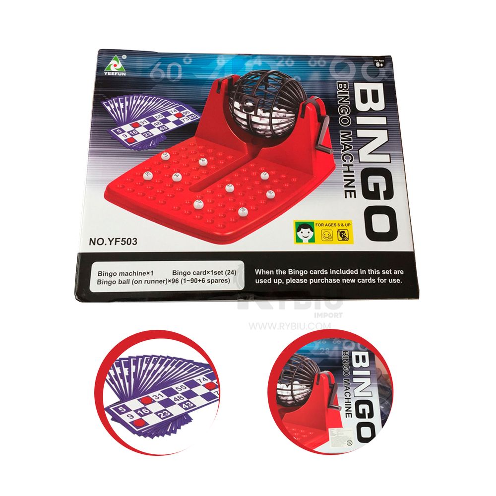 Bingo Familiar de Color Rojo Juego de Mesa - Promart