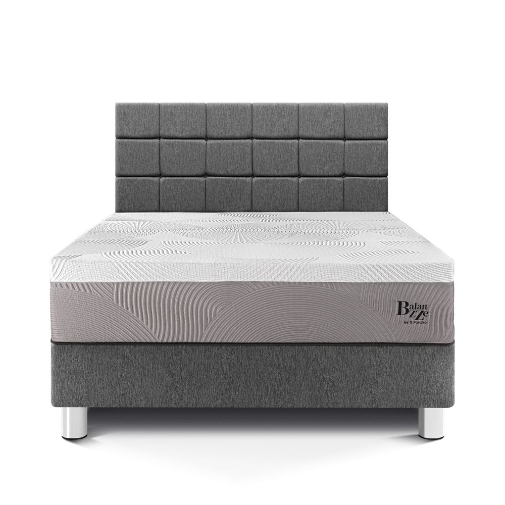 Dormitorio Royal Balanzze King 198 Cabecera Blocks Gris - Promart