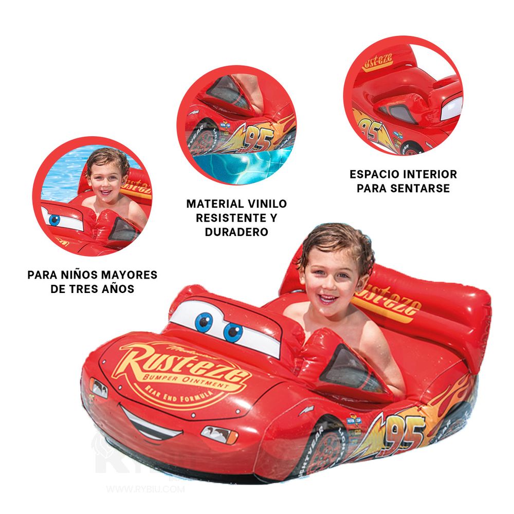 Agradable Flotador Rojo de Modelo Cars - Promart