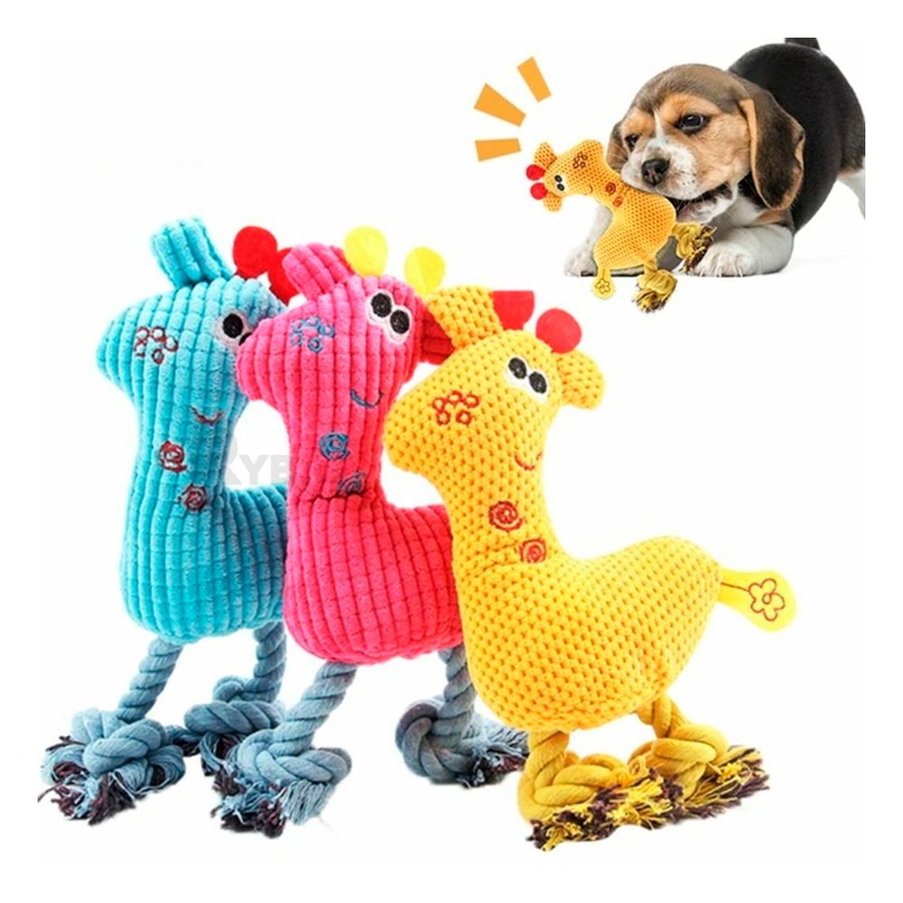 Jirafa en Multicolor Felpa para Mascotas Pack 3 - Promart