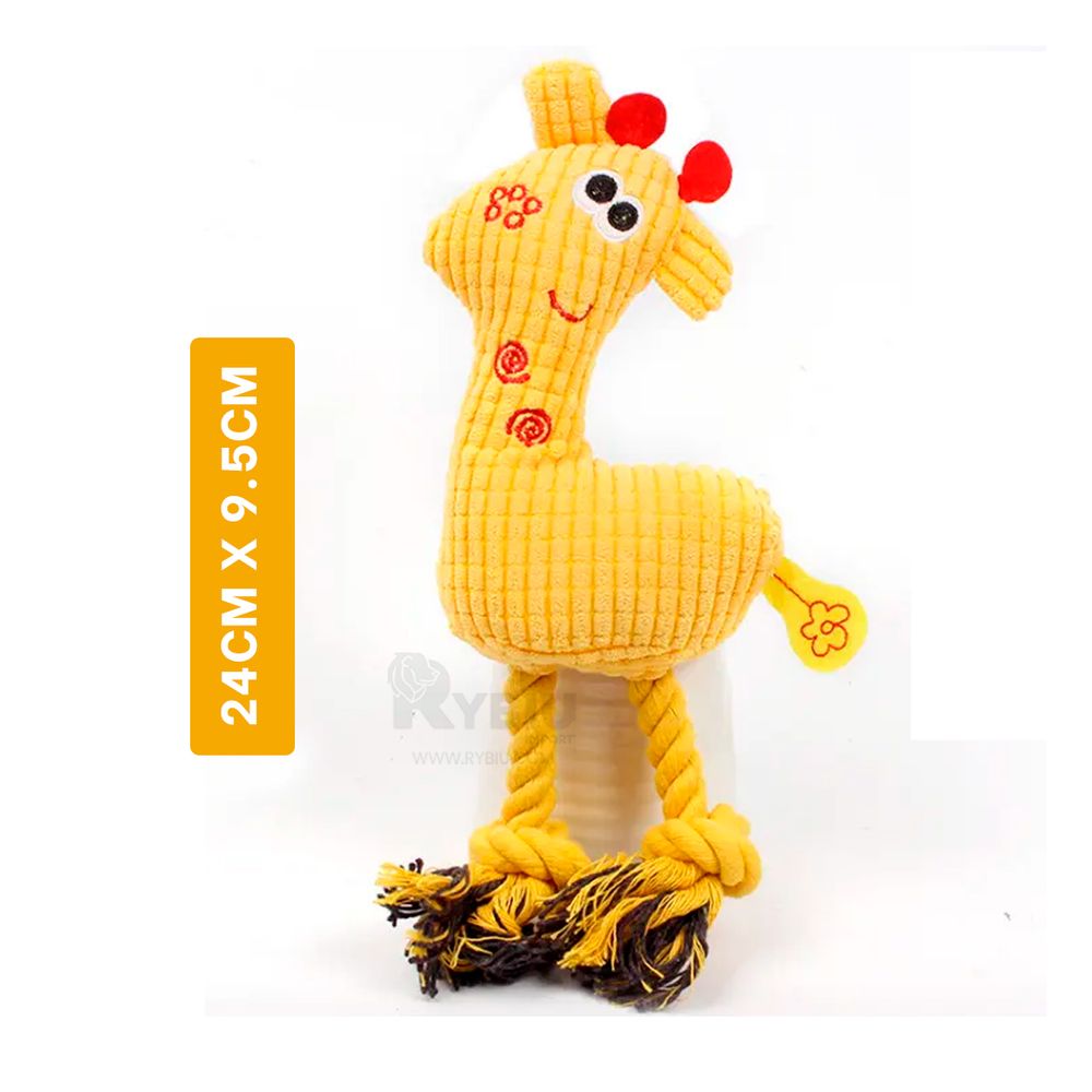 Divertida Jirafa Amarilla de Felpa para Perros - Promart