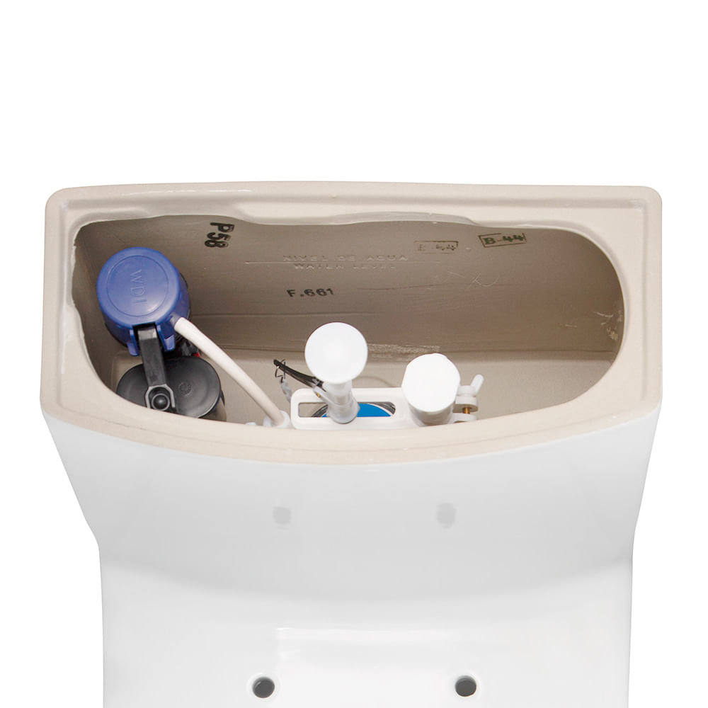 Inodoro One Piece Savona Lux Puls Simple Blanco Trebol - Promart