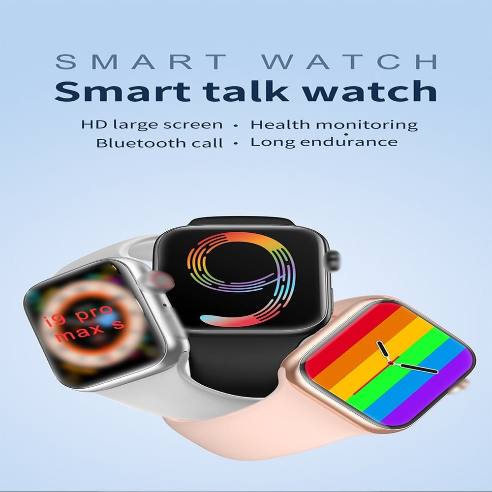 Smartwatch Bluetooth I9 Pro Max Serie 9 Negro y Audífono I13 Pro Rosado ...