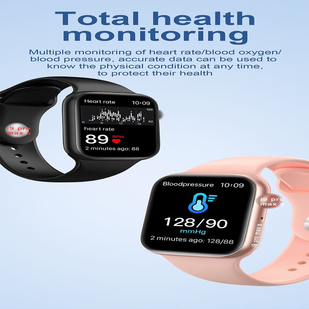 Smartwatch Bluetooth I9 Pro Max Serie 9 Rosado y Audífono I13 Pro ...