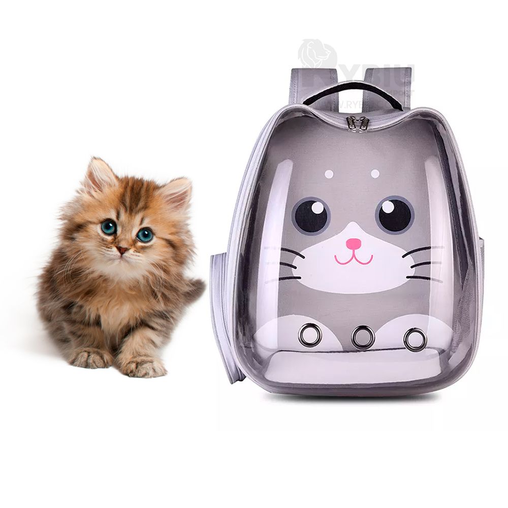 Mochila Gato para Pasear de Color Plomo - Promart
