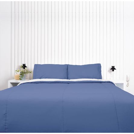 Edredon de Invierno Azul Acero 2Plz - Promart