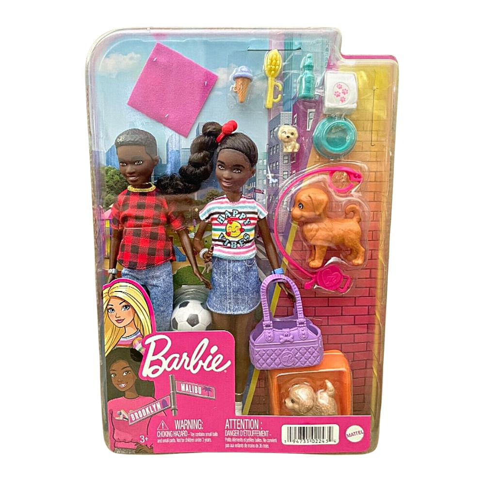 Set de Muñecos Barbie Gemelos Jackson & Jayla Morenos - Promart