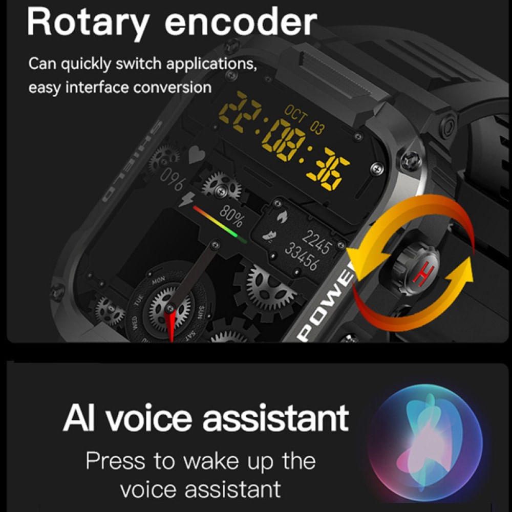 Smartwatch Spovan MK66 Multisport Monitor de Salud | Promart.pe - Promart