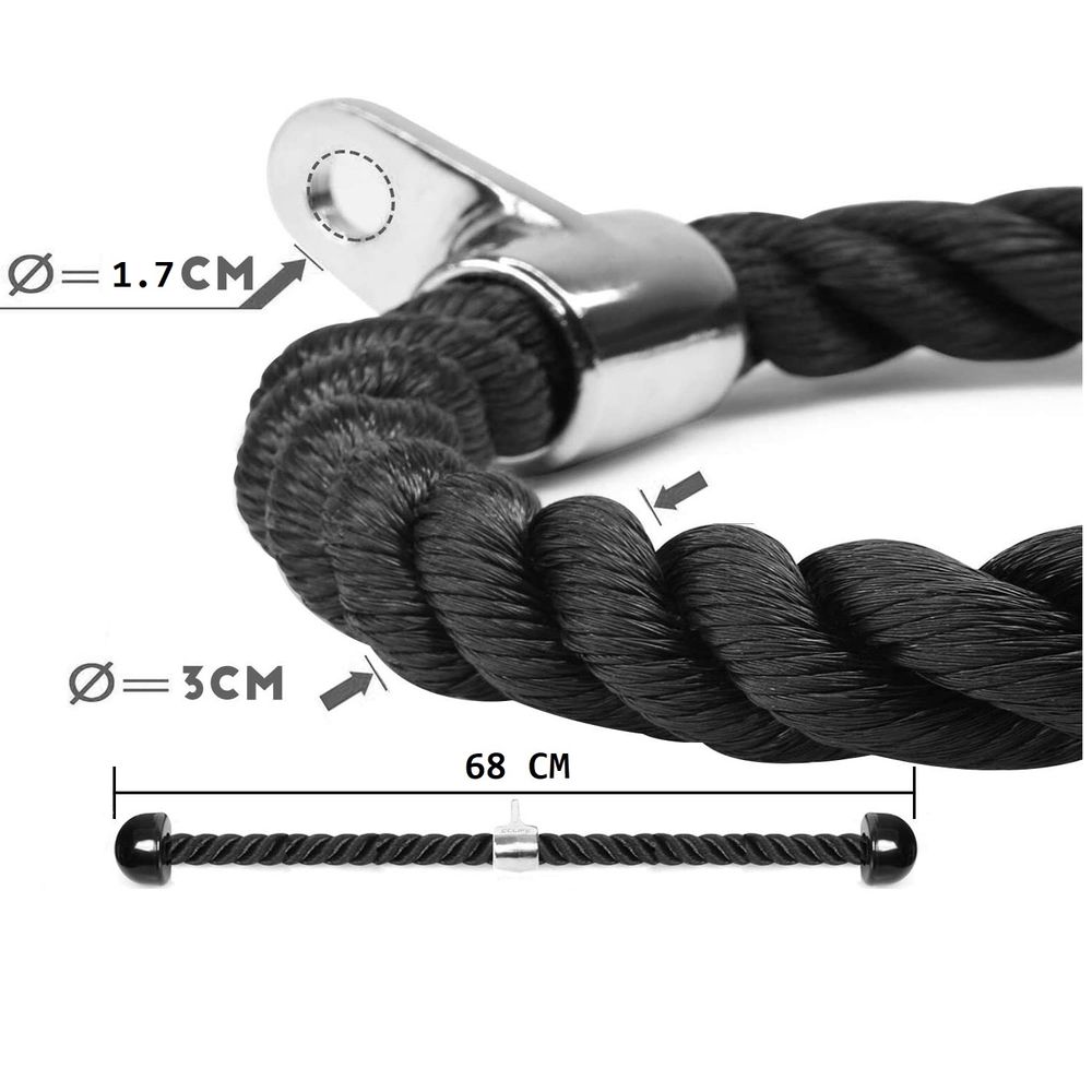 Agarre de Polea Soga Larga Cuerda Trenzada Triceps - Promart