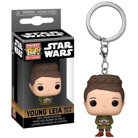 Funko Pop Keychain Star Wars Young Leia with Lola Llavero - Promart