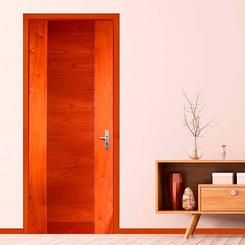 Puerta principal enchapada Cedro Zadar 42x85x207cm Dimfer + Marco ...