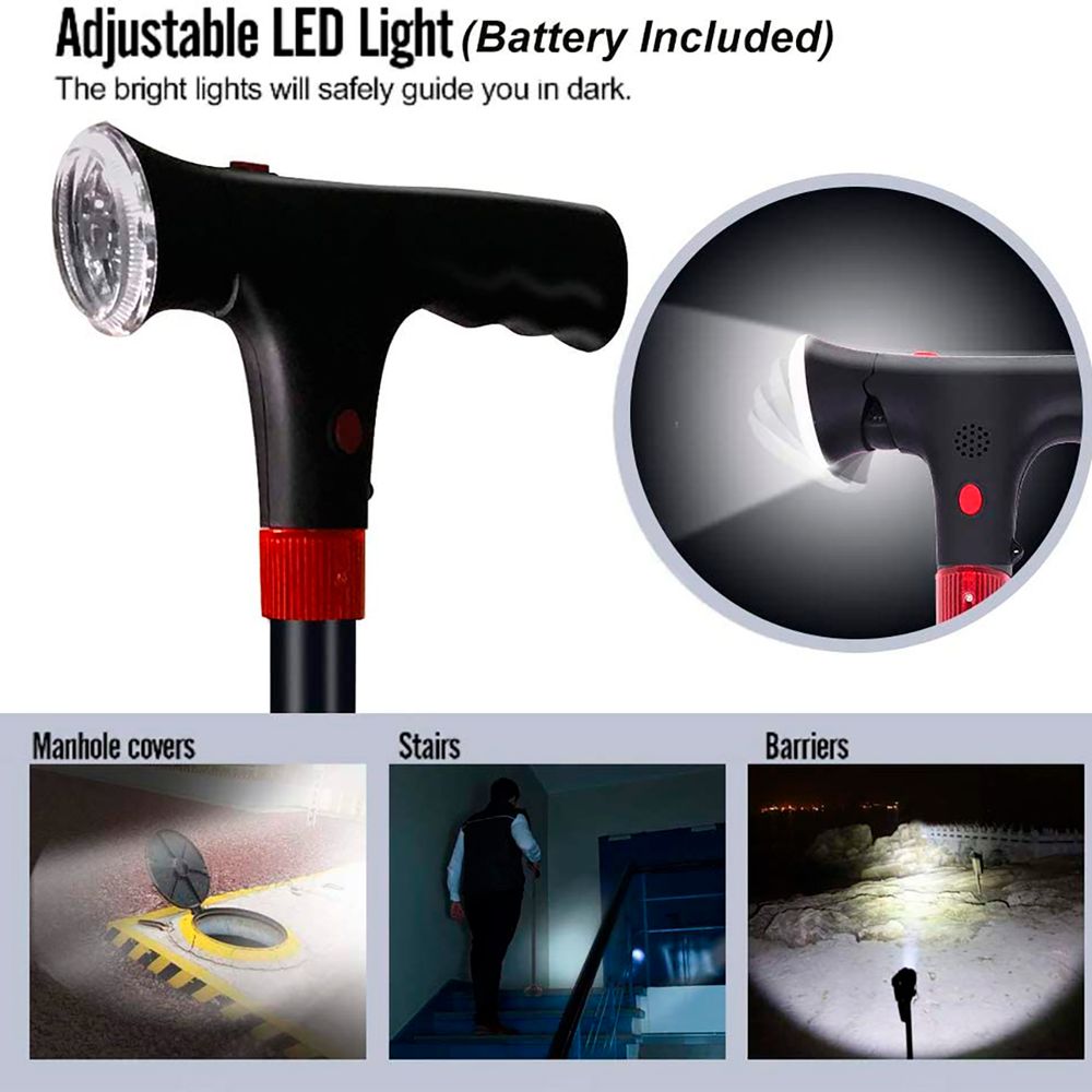 Baston Plegable con Linterna y Alarma | Promart.pe - Promart