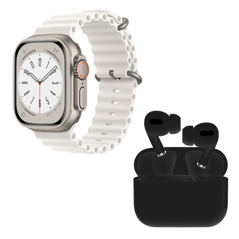 Pack Smartwatch H11 Ultra Plus Blanco y Audífonos I13 Pro Negro - Promart