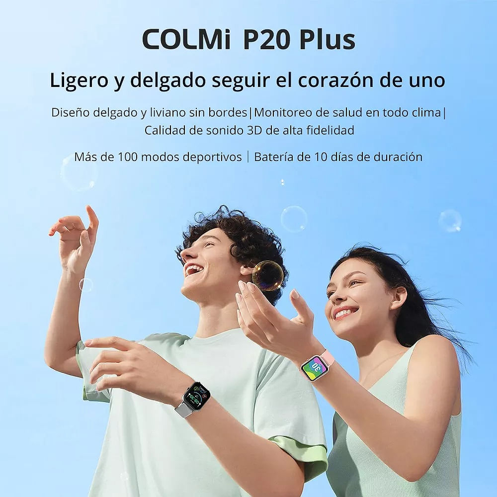 Smartwatch Colmi P20 Plus 1.83" Reloj inteligente Deportivo - Negro ...