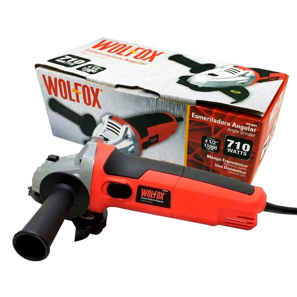 Esmeril Angular 4 1/2 710W Wolfox WF0001 - Promart