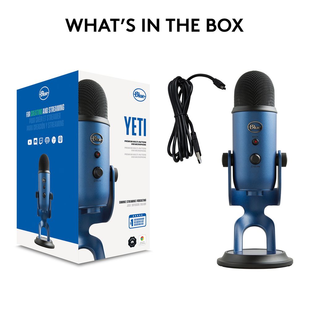 Kit de Micrófono Usb Blue Yeti con Parabrisas y Filtro de Reflexión ...