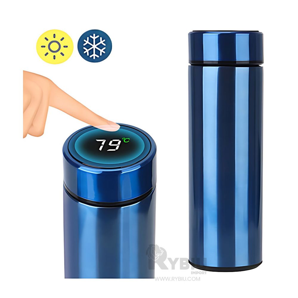 Botella Inteligente con Pantalla Tactil Azul - Promart