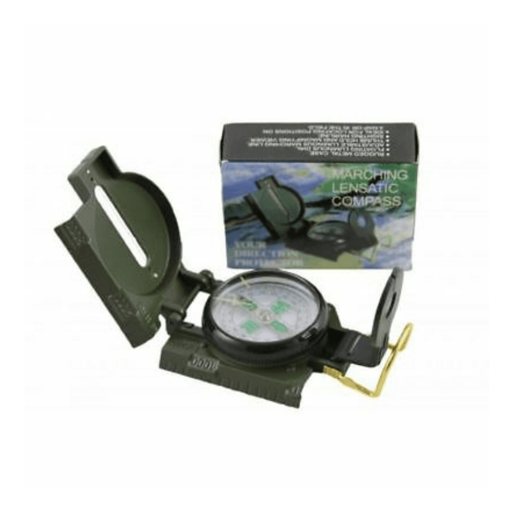 Brújula Lensatic Compass - Estilo Militar Metal Camping Verde - Promart
