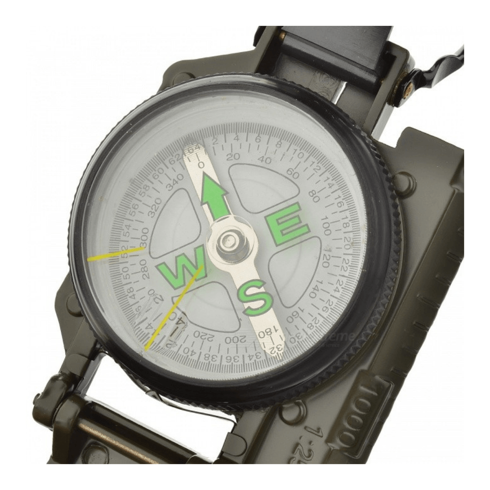 Brújula Lensatic Compass - Estilo Militar Metal Camping Verde - Promart