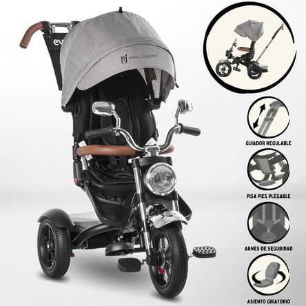 Triciclo Guiador Evezo Roadster Gris - Promart