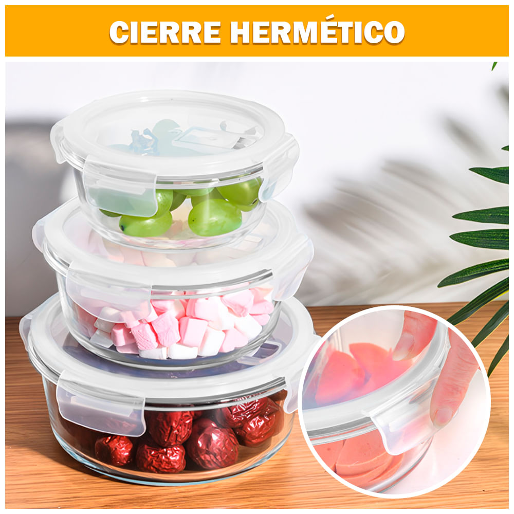 Set de 3 Táper Hermético Redondo O55 Y Papel Toalla Reutilizable - Promart